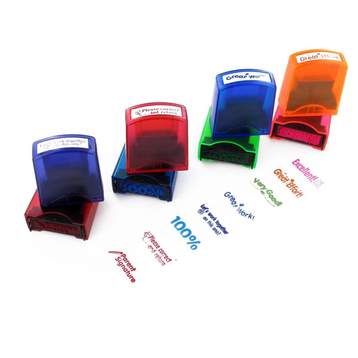 Teacher Self ink Reward School Stamp Set | Self-Inking Teacher Stamps